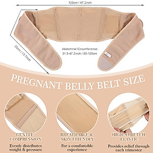 Wesiti 2 Pcs Pregnancy Pillow for Pregnant Women Sleeping and Adjustable Belly Band for Pregnant Women Maternity Body Pillow Support for Back, HIPS, Legs, Side Sleeping Postpartum