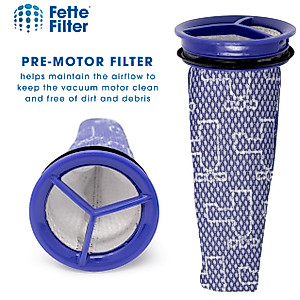 Fette Filter - Vacuum Filter Set Compatible with Dyson Small Ball UP15, Small Ball Multi Floor & Small Ball Pro. Compare to Part # 966444-02 & 967276-01 - Pack of 2