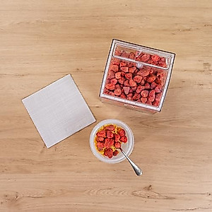 Restaurantware Met Lux 1.6 Gallon Food Storage Container, 1 Airtight Treat Box - With Scoop, Holds Up To 25 Cups, Clear Plastic Cereal Container With Lid, For Kitchen Or Pantry Organization