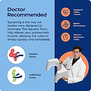 Squatty Potty The Original Bathroom Toilet Stool - Adjustable 2.0, Convertible to 7" or 9" Height with Removable Topper for Adults and Kids