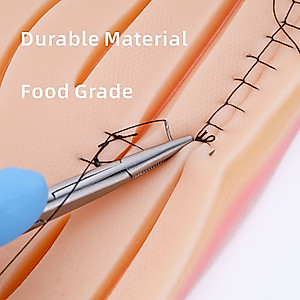 All-In-One Suture Practice Kit Training Kit for Medical, PA, NP Students, Residents, and Practicing Clinicians, Durable Silicone Suture Pad, Instruments, with Suture Training Videos for education only