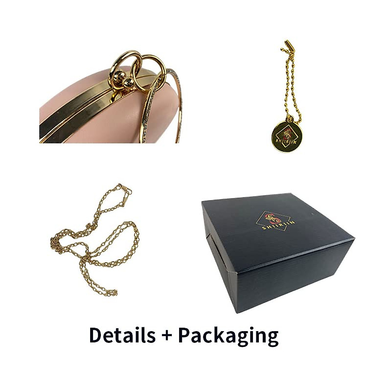 shiiriin | Women’s 3D Nude Pink Floral Clutch Purse Hand Bag | Handmade with Pearl | Bridal Wedding Daytime Evening Party (Nude Pink)