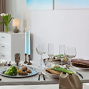 Allgreen Unscented Taper Candles, Premium Quality, Drip-Less & Smokeless, Hand-Dipped Dinner Candles for Wedding, Holiday,Home Decor - 7Hrs Burn Time - Set of 12