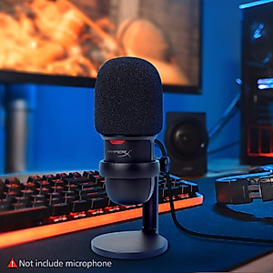 SoloCast Microphone Pop Filter Windscreen - Noise Reduction Gaming Mic Foam Covers, Mic Foam Cover Pop Filter Compatible with HyperX SoloCast White by SUNMON