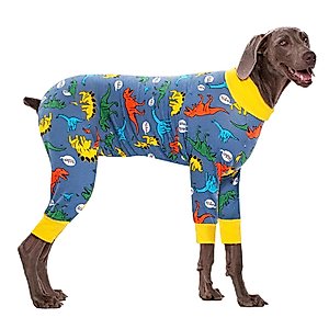Mosucoirl Recovery Suit for Dogs After Surgery,Dog Pajamas Bodysuit Full Body Large Medium Dog Recovery Onesie Surgical Suit for Prevent Licking Cone Alternative Pet Surgical Suit Male Female