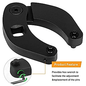 1266 Adjustable Gland Nut Wrench for Hydraulic Cylinders on Most Farm and Construction Equipment, Case 480E/580/580D/580 SE/580 ck/180 Backhoe, Case 1150h dozer, Bobcat cylinders, Hyd Cyl and etc.