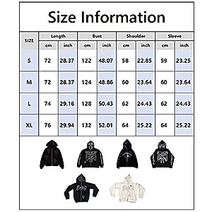 NJNJGO Y2k Skeleton Zip Up Hoodie Y2K Oversize Jacket Rhinestone Skull Mask Rhinestone Sweatershirt