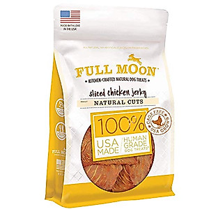Full Moon Natural Cut Chicken Jerky Healthy All Natural Dog Treats Human Grade Grain Free 6 oz