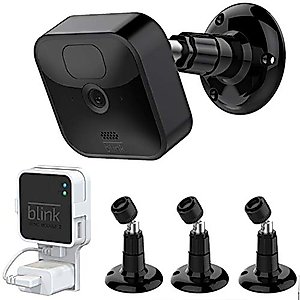 Blink Outdoor Camera Mount, 360 Degree Adjustable Mount with Blink Sync Module 2 Outlet Mount for All-New Blink Outdoor Indoor Security Camera System (Black, 3 Pack)……