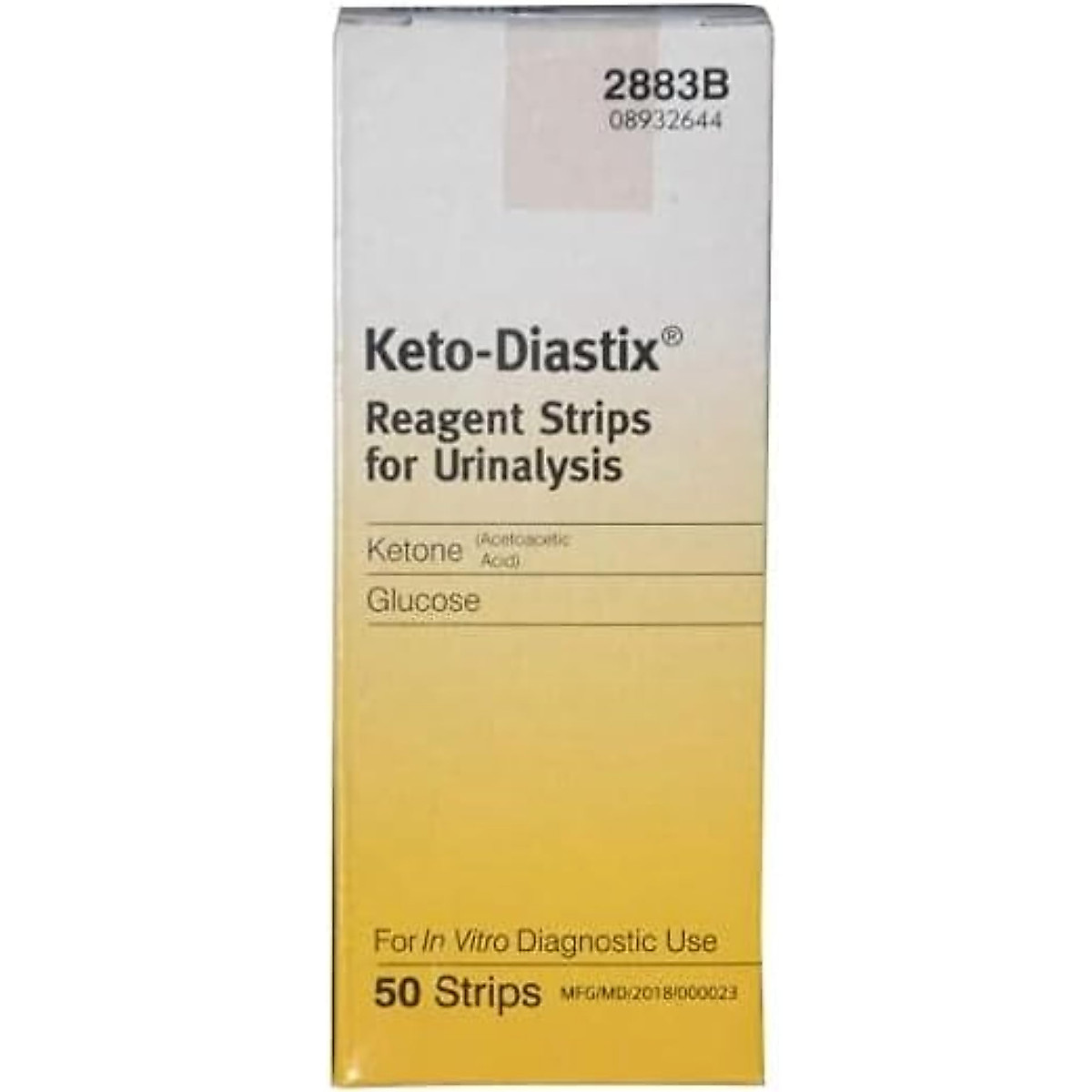 Keto-Diastix 50 Reagent Strips for Urinalysis, Unflavored, Medication Test Strips
