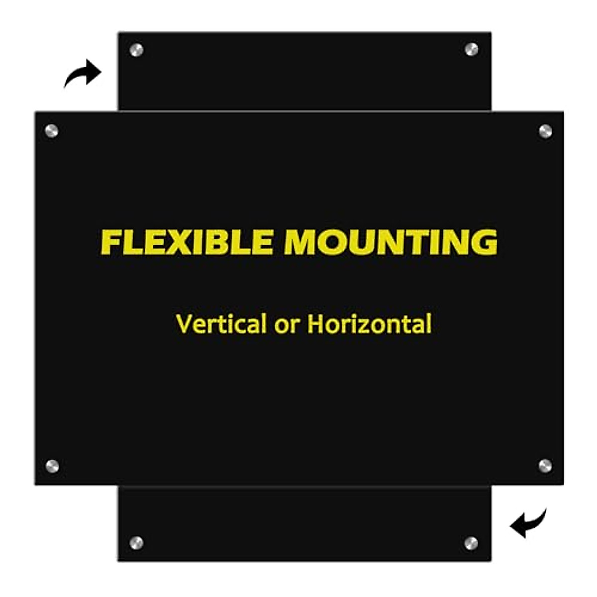 WALGLASS Black Dry Erase Board 46"x33", Large Magnetic Glass Board, Framless Tempered Black Glass Whiteboard for Walls, Office, School, 6 Strong Magnets, 1 Acrylic Pen Tray