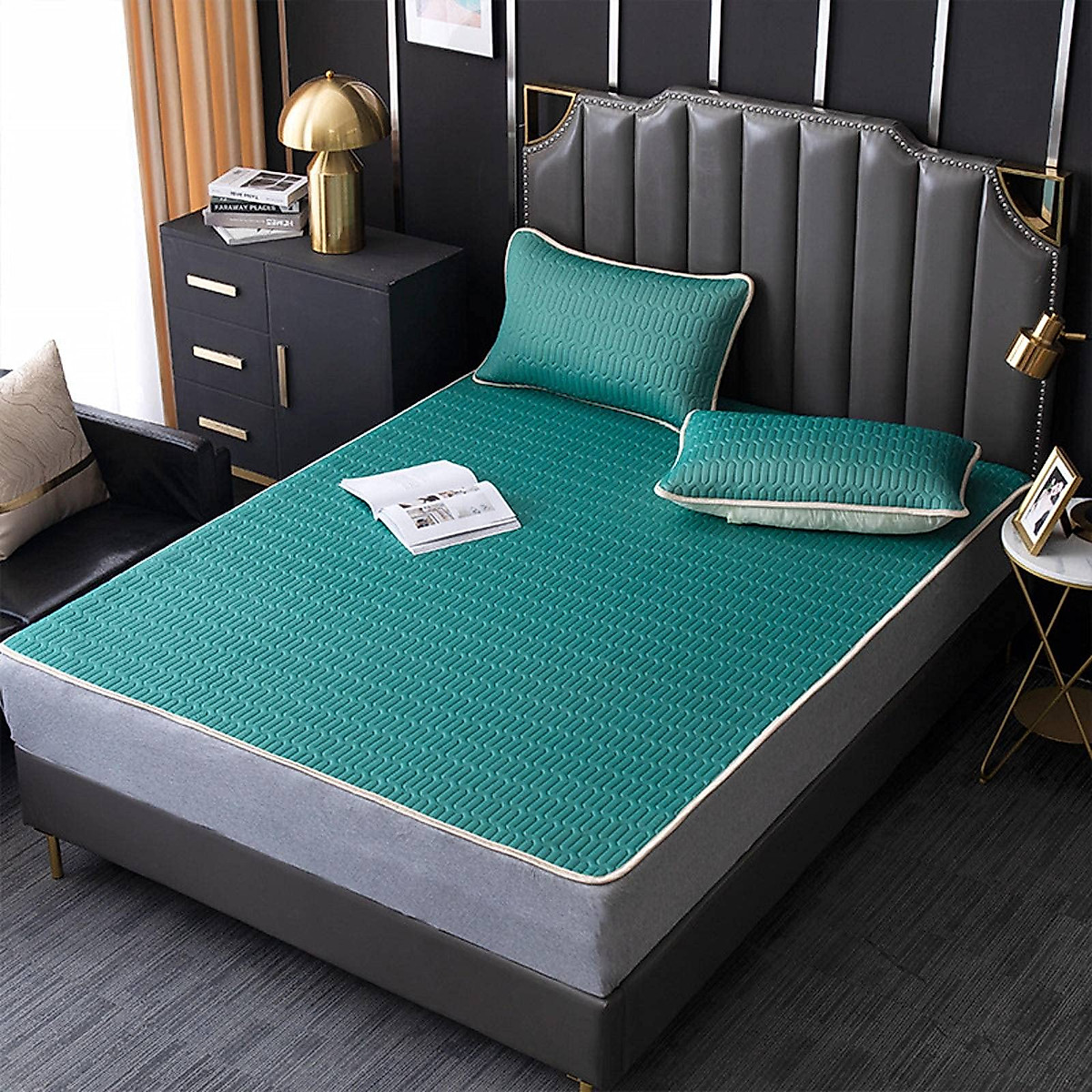 WINFEB Bed Sheet Latex Summer Bed Foldable Washable Soft mat Three-Piece Set