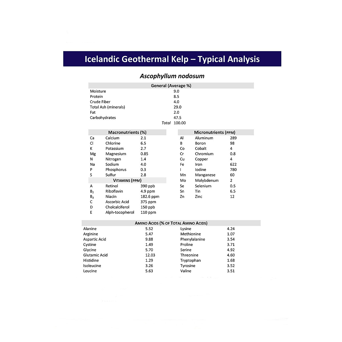 Icelandic Kelp Meal, 25lbs