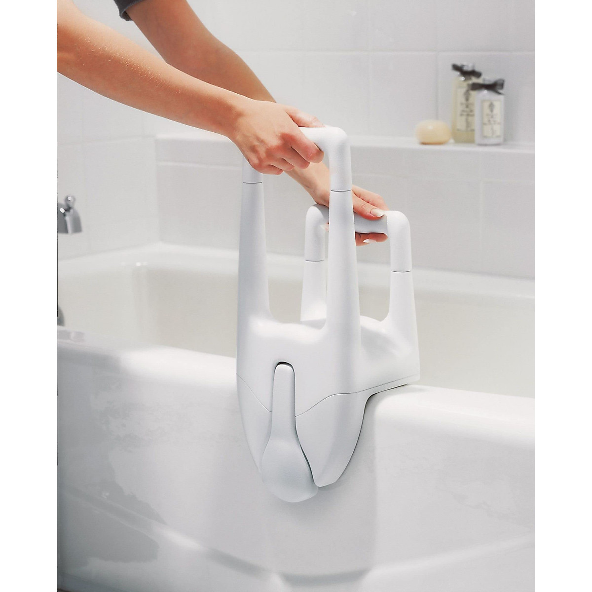 Moen DN7075 Home Care Locking Dual Tub Grip, Glacier