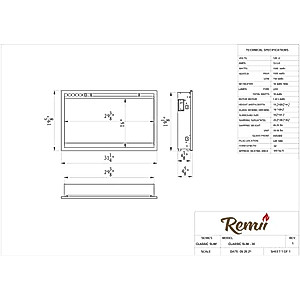 Remii Classic Slim Smart Electric -30-Inch WiFi Enabled Fireplace, Featuring a Multifunction Remote Control, Multi Speed Flame Motor