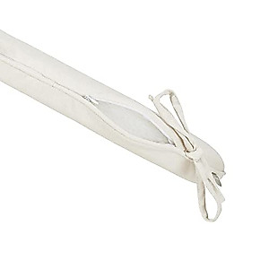 Magpie Fabrics 17"x16"x2" U-Shape Chair Cushions with Ties 2 Count, Outdoor Indoor Waterproof All Weather Seat Pads Decoration for Patio Garden Dining Office - Cream Beige