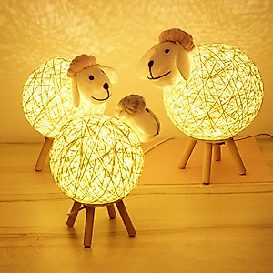Novelty Lighting 1pc Sheep Night Light Battery Powered Night Light Sheep Shape Decorative Lamp for Indoor Decor Alpaca Night Light Home led Night Ligh Portable Bed