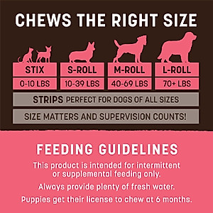 Earth Animal No Hide Stix Salmon Flavored Natural Rawhide Free Dog Chews Long Lasting Dog Chew Sticks | Dog Treats for Small Dogs and Cats | Great Dog Chews for Aggressive Chewers (1 Pack)
