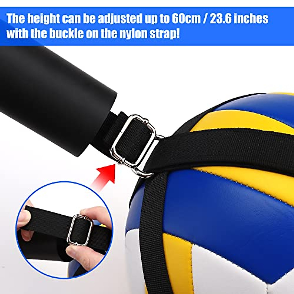 TOBWOLF Volleyball Spike Trainer, Volleyball Spike Training System for Basketball Hoop, Volleyball Equipment Training Aid Improves Serving, Jumping, Arm Swing Mechanics and Spiking Power