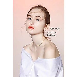 925 Sterling Silver Tiny 2mm Stud Earrings for Women: 5 Pairs Cartilage Helix Hypoallergenic Stud Earrings Clear Round CZ Stud Earrings Set for Women Multiple Piercing