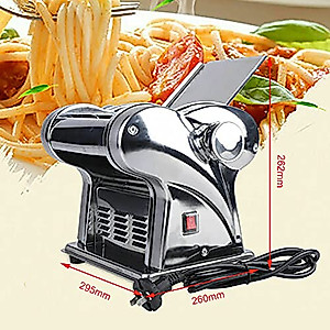 Commercial Electric Dough Roller Sheeter Noodle Pasta Maker Machine Stainless,Hand Crank Pasta Maker Machine for Dough Spaghetti Fettuccine Lasagne or Dumpling Skins