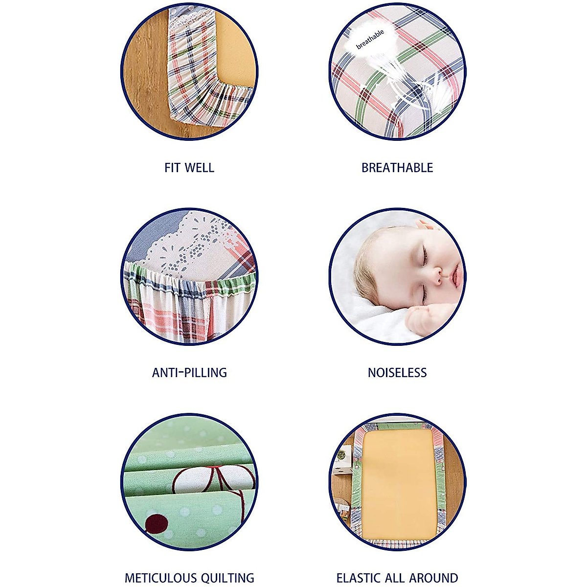 ABC Alphabet Bed Sheet Set Twin, Alphabet Numbers Fitted Sheet for Kids Educational Learning Bedding Set Learning Time Bed Cover with 1 Pillow Case (No Flat Sheet)