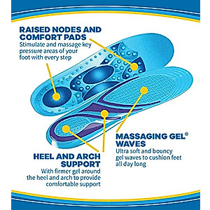 Dr. Scholl's Stimulating Step Insoles with Massaging Gel Plus Stimulating Nodes, Unisex 1 Pair