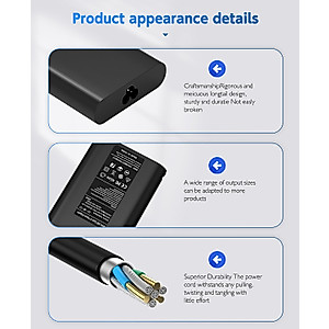 65W 45W USB C Laptop Charger for Dell Latitude 7420 5420 5520 5430 5440 7440 5450 5530 7330 7430 5540 5320 7320 9430 3450 3550 7410 2in1, XPS 13, Chromebook 3100 Computer Type C AC Adapter