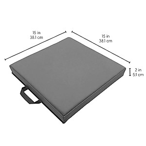 Factory Direct Partners 12228-CT SoftScape 15" Square Floor Cushions with Handles, 2" Thick Deluxe Foam (6-Piece) - Contemporary