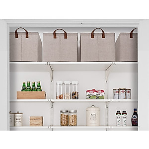 StorageWorks 45L Extra Large Fabric Storage Bins and Storage Bins with Lids and Clear Window