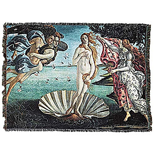 Pure Country Weavers Birth of Venus Blanket by Sandro Botticelli - Fine Art Gift Tapestry Throw Woven from Cotton - Made in The USA (72x54)
