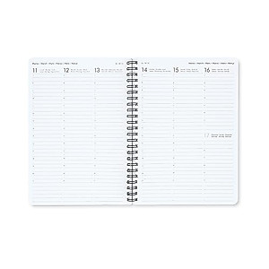 Legami - Spiral Large Weekly Planner, 12 Months, from January 2024 to December 2024, Folding Planner 2024/2025, Elastic Closure, Final Pocket, Address Book, 15 x 21 cm, Flowers Theme