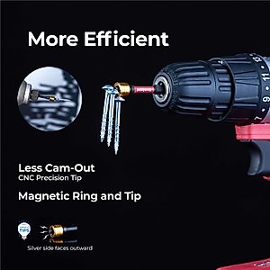 toolant Square Bit Set, Impact S2 Steel Square Drill bit with Magnetic CNC Machined Tips, 1/4" Hex-Shank, 2" Long with Storage Box, 10pcs Robertson Driver Bits SQ2#2