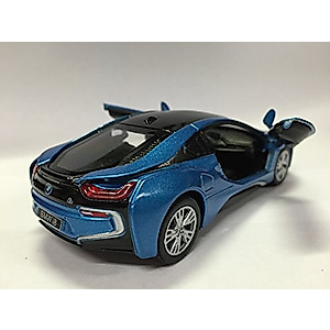 KiNSMART BMW i8 SetOf4 5" 1:36 Scale Die Cast Metal Model Toy Car w/ Pullback Action