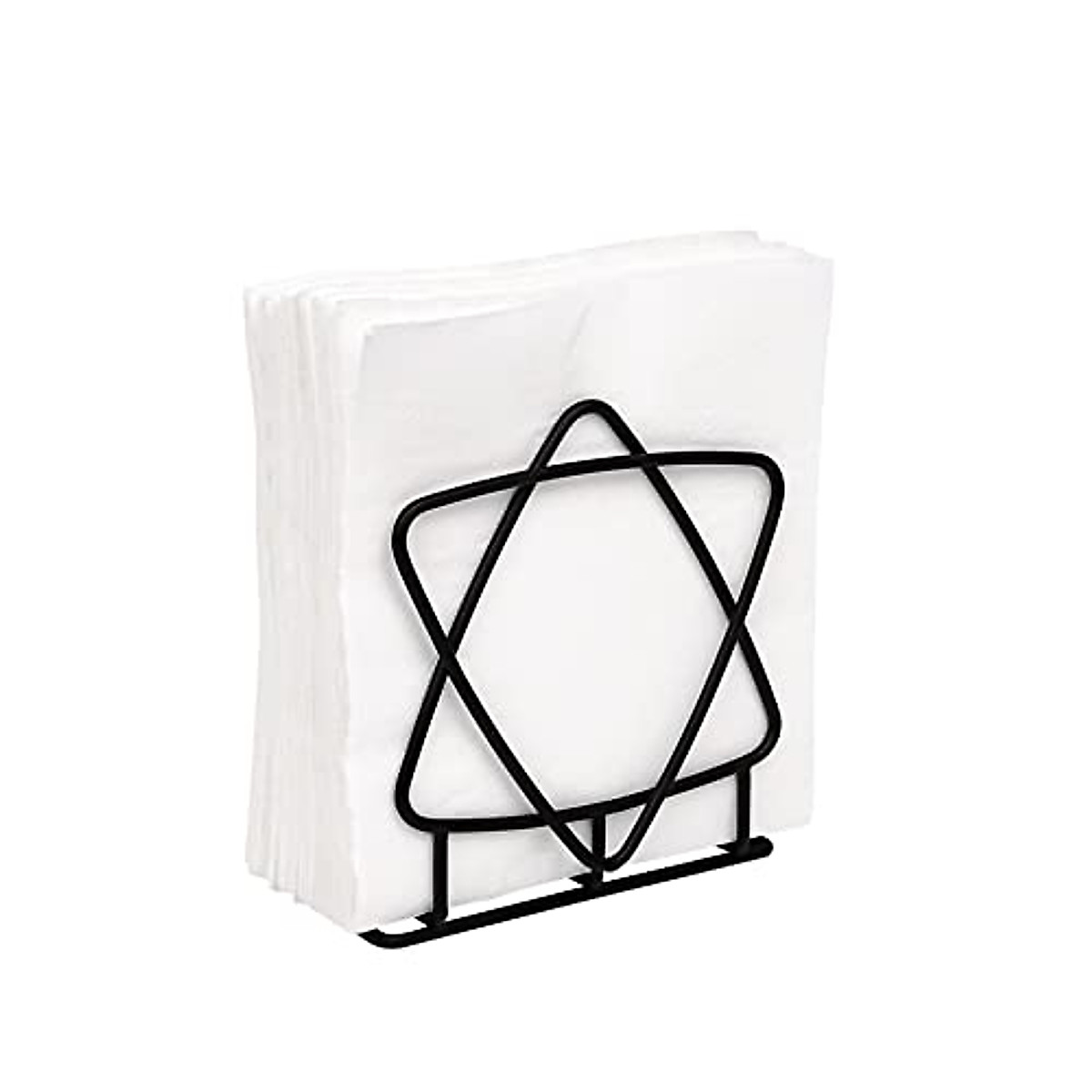 LEVIMETREE Napkin Holder, Christmas Napkin Holder for Kitchen Table, Holder Tissue Dispenser, Tabletop Paper Napkin Holder Stand for Home Kitchen Restaurant Christmas Party, Christmas Gift, Black