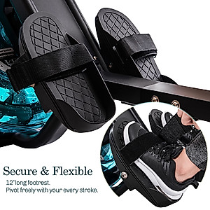 Merax Water Rower Foldable Rowing Machine 400 LBS Home Gym Cardio Fitness Equipment Water Resistance