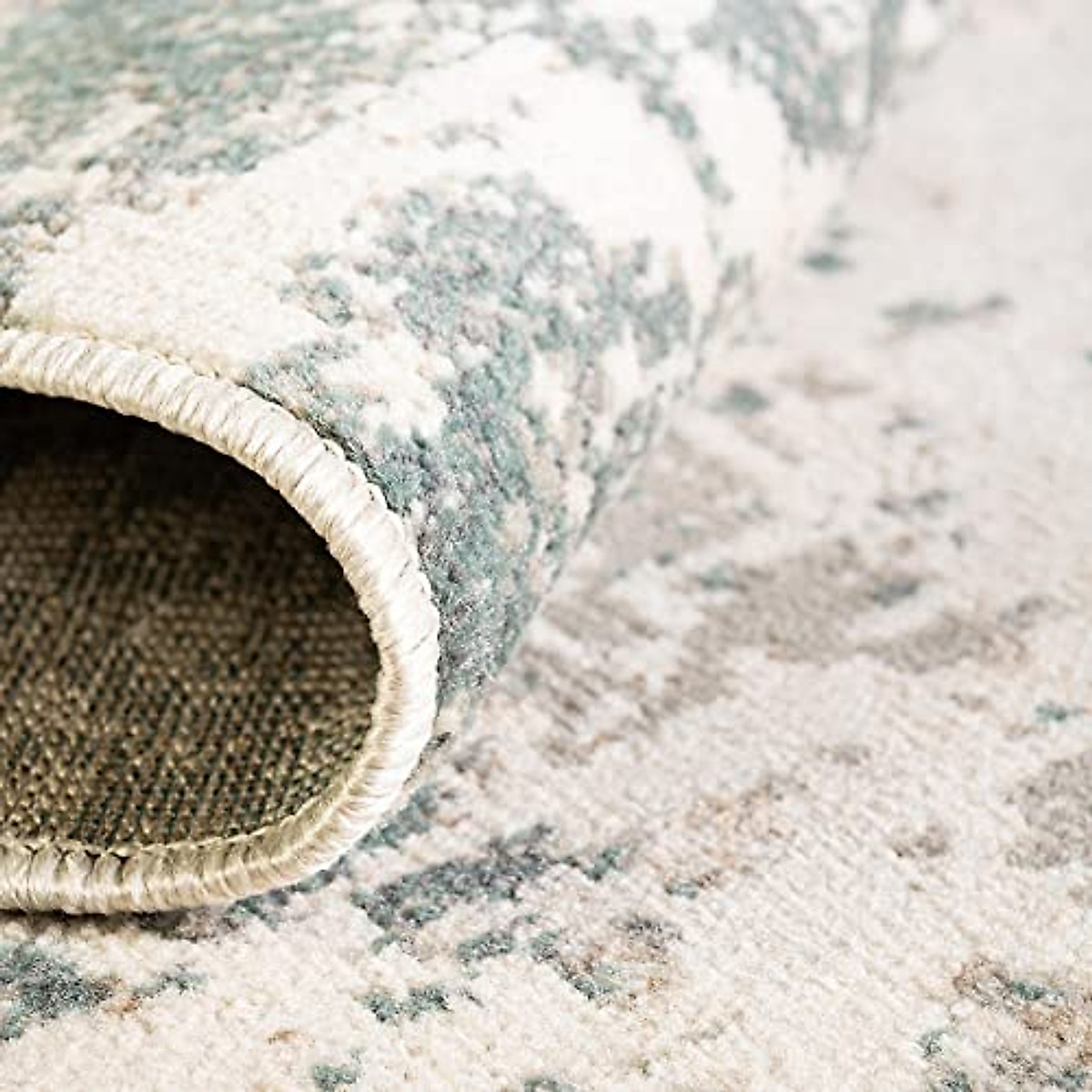 Unique Loom Tuareg Collection Vintage Distressed Traditional Area Rug, 2 ft 6 in x 10 ft, Beige/Green