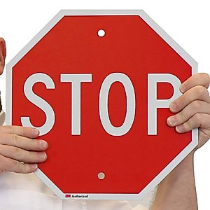 SmartSign "STOP" Sign | 12" 3M High Intensity Grade Reflective Aluminum