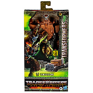 Transformers Toys Rise of The Beasts Movie, Titan Changers Scourge Converting Action Figure for ages 6 and up, 11-inch