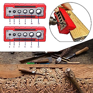 2mm-13mm Pocket Hole Jig Woodworking Drilling Locator Wood Dowelling Self Centering Drill Guide Kit Hole Puncher Multifunctional Woodworking Hole Puncher