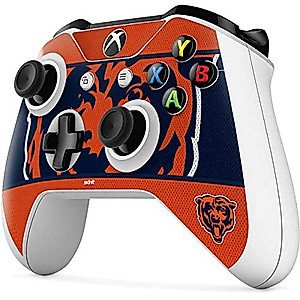 Skinit Decal Gaming Skin Compatible with Xbox One S Controller - Officially Licensed NFL Chicago Bears Zone Block Design