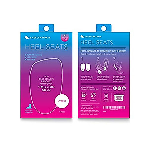 Heel That Pain Plantar Fasciitis Insoles Heel Seats Foot Orthotic Inserts, Hybrid Medium (W 6.5-10, M 5-8) & Heel That Pain Heel Seat Wraps for Plantar Fasciitis Heel Spurs, Medium (W 6.5-10, M 5-8)