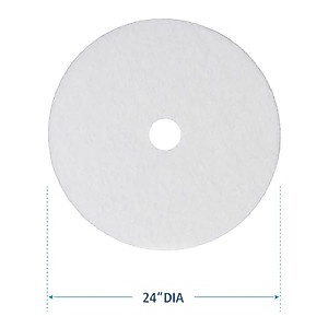 Boardwalk BWK4024WHI 24 in. Polishing Floor Pads - White (5/Carton)