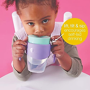 b.box NEW 360 Cup (8.5oz) | Toddler Sippy Cup & Trainer Cup with Silicone Drinking Rim | Spill Proof Locking Mechanism for On the Go | Dishwasher Safe | Babies 6m+ to Toddlers (Emerald Forest)