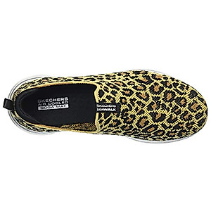 Skechers Women's Go Walk 5 - Wildlife Sneaker, Leopard, 7.5 US