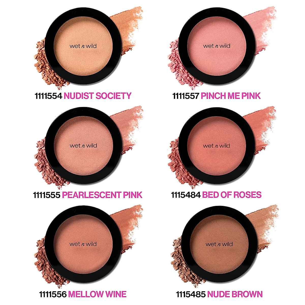 wet n wild Color Icon Blush, Effortless Glow & Seamless Blend infused with Luxuriously Smooth Jojoba Oil, Sheer Finish with a Matte Natural Glow, Cruelty-Free & Vegan - Bed of Roses