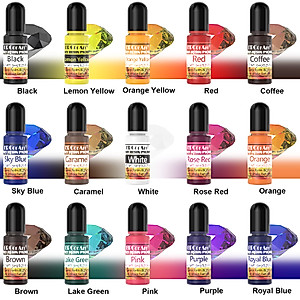 Epoxy Pigment - 30 Colors Transparent UV Dye, Resin Colorant for Resin Jewelry Making Kit, DIY Crafts - 0.25 oz