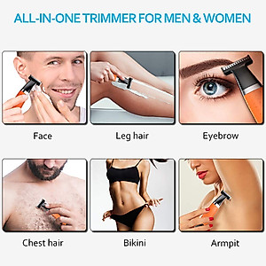 Beard Mustache Trimmer for Men Rechargeable Electric Hair Razor Foil Shaver for Edging Beards, Mustaches, Stubble and Body Hair - Cordless Wet Dry Man's Hair Groomer Kit with Combs