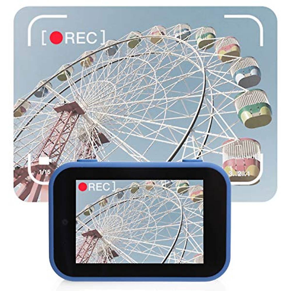 Vifemify Digital Kids Camera 3.5in HD Eye Protection Screen Player Photography Toy Birthday Gift for Children Cameras for Kids (Blue)