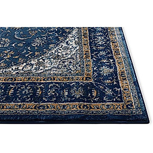 Well Woven Mahal Luxbury Traditional Area Rug, 2'3" x 7'3" Runner, Blue